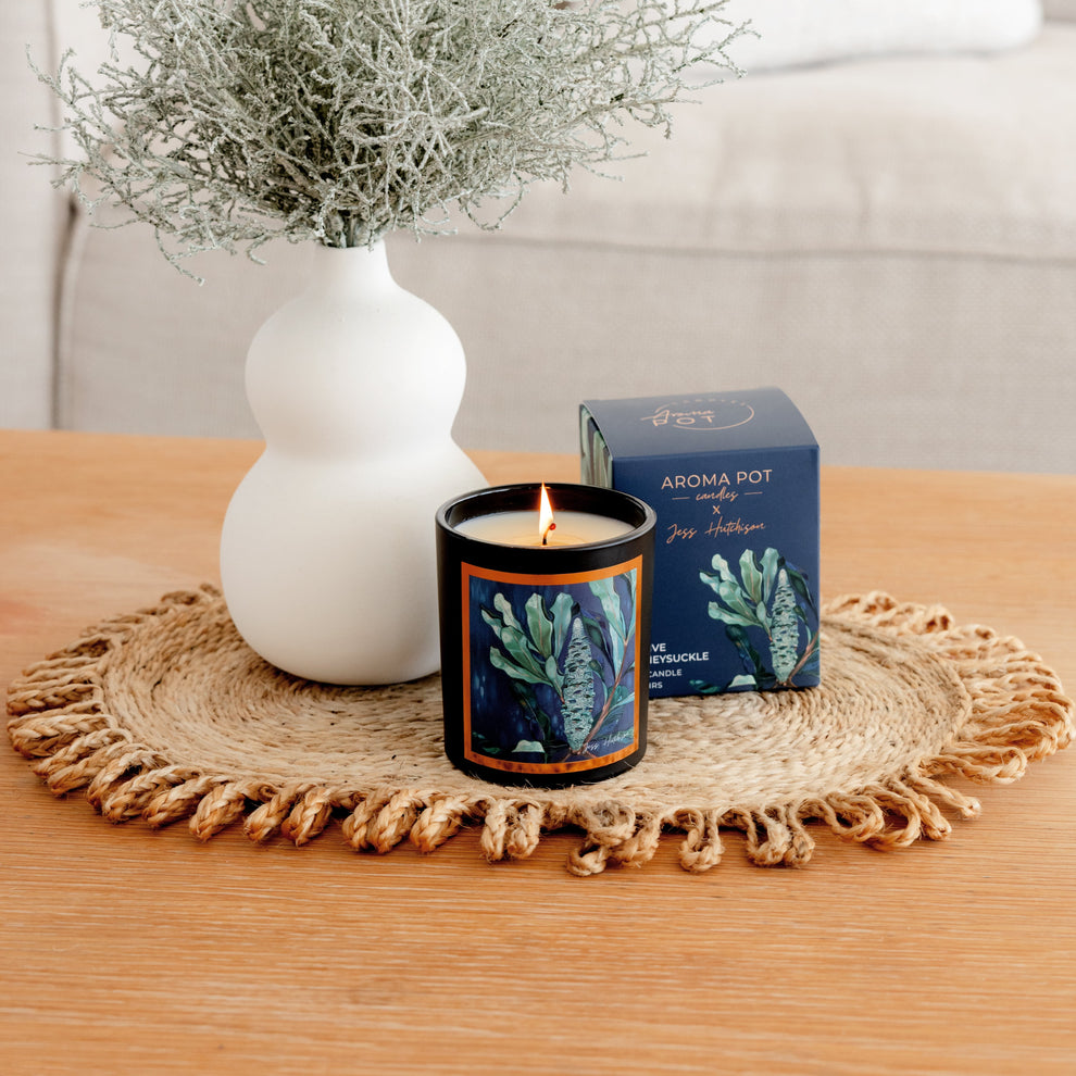Australian artist soy candle | Native Honeysuckle – Aroma Pot Candles