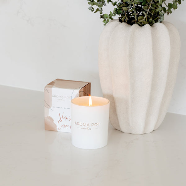 Aroma Pot Classic Candle | Vanilla Caramel | 50+hrs – Aroma Pot Candles