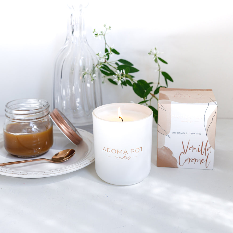 Aroma Pot Classic Candle | Vanilla Caramel | 50+hrs – Aroma Pot Candles